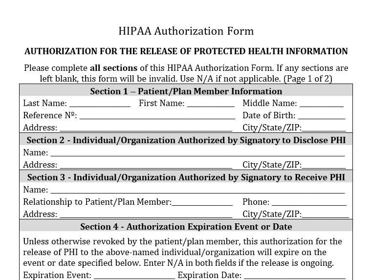 What is a HIPAA Form? - The HIPAA Guide